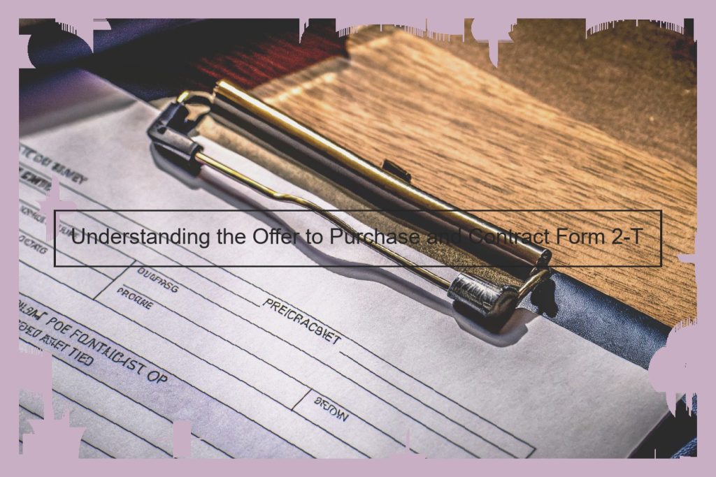 Understanding the Offer to Purchase and Contract Form 2-T - Legal ...